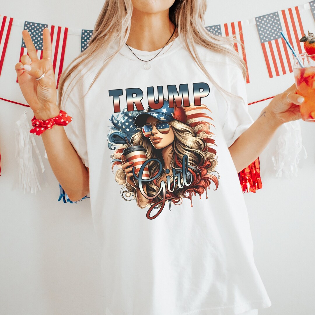 Trump Girl Patriotic Blond Hair T-shirt, Comfort Colors™ Shirt, USA ...