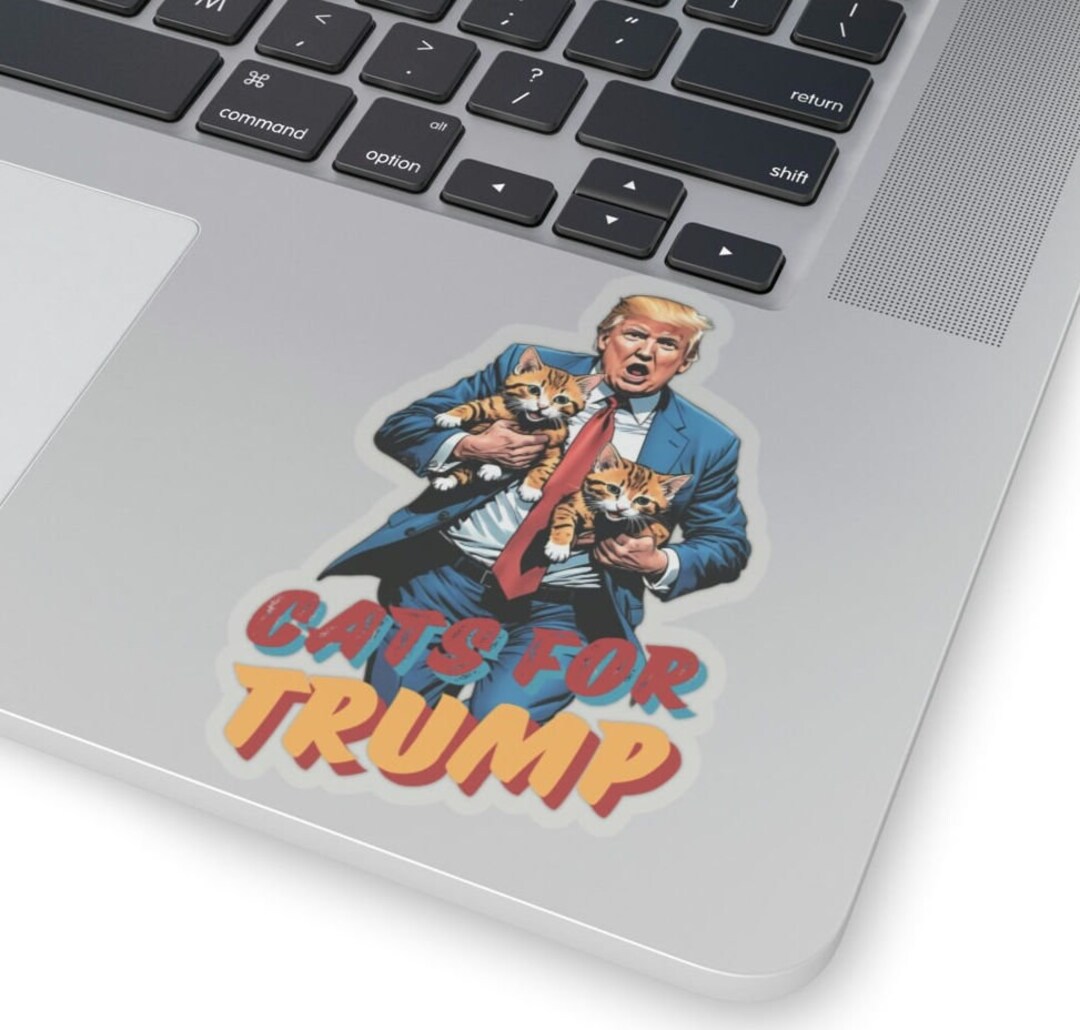 Cats for Trump Sticker, Funny Trump Stickers, Cat Ladies for Trump ...