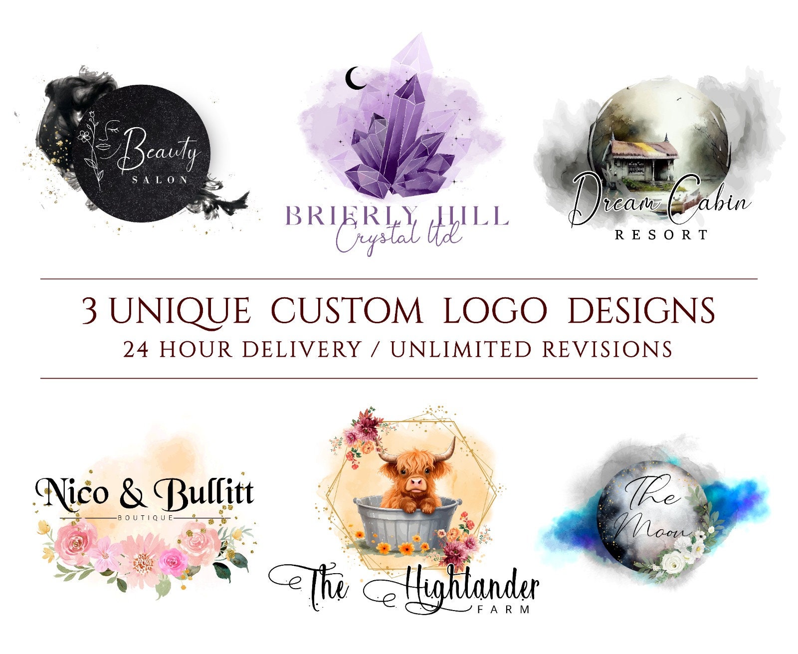 Custom Logo Design Photography Logo Logo Design Business Logo - Etsy