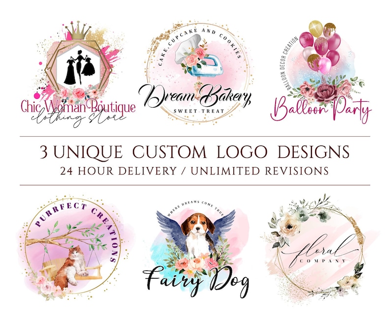 Premium Custom Logo Design Boutique Logo Photography Logo Business Logo ...