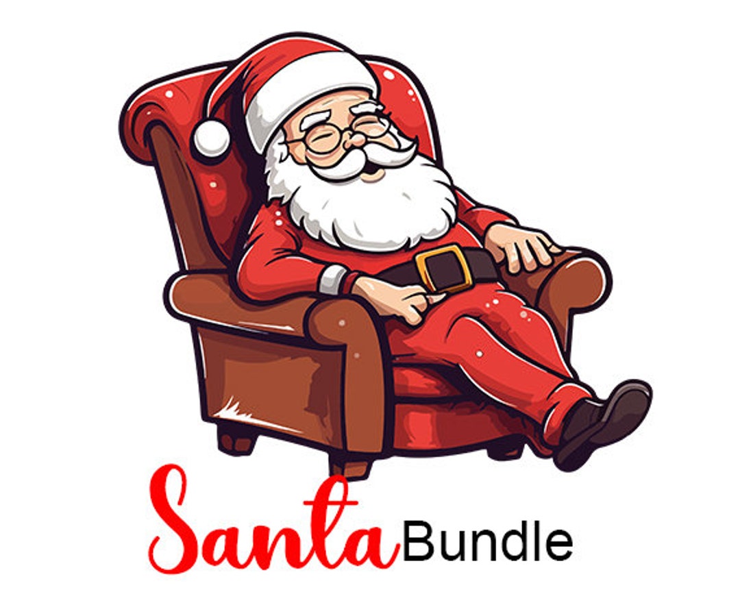 Seating Santa Claus SVG, Santa PNG, Santa PDF for Sublimation and ...