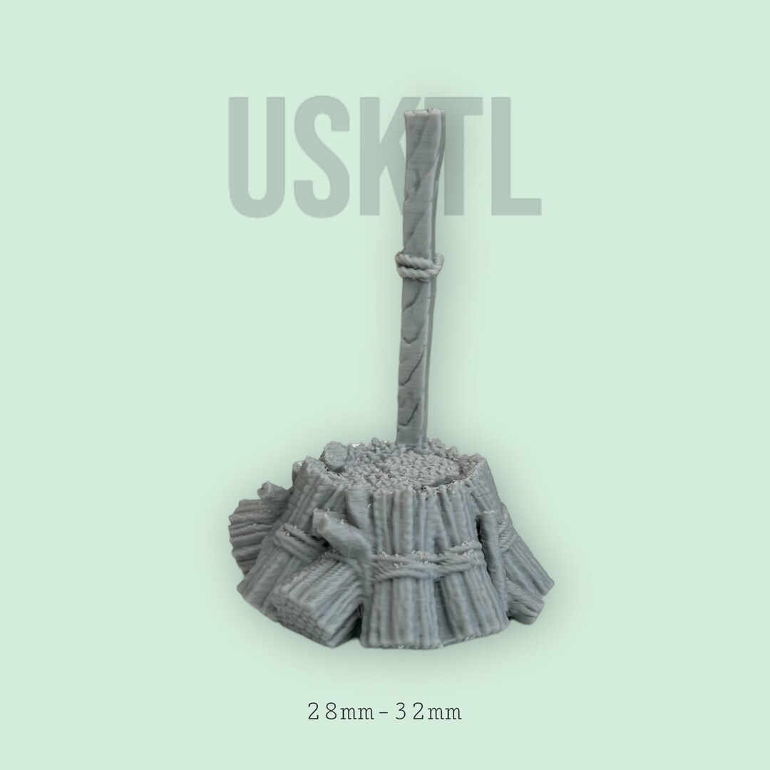 Burning Stake Medieval Scatter Terrain RPG Miniature Pathfinder D&D ...