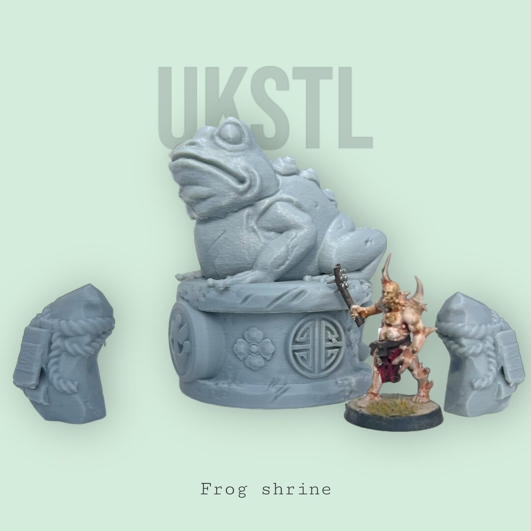 Giant Frog Shrine Plus Stones Scatter Terrain RPG Miniature Pathfinder ...