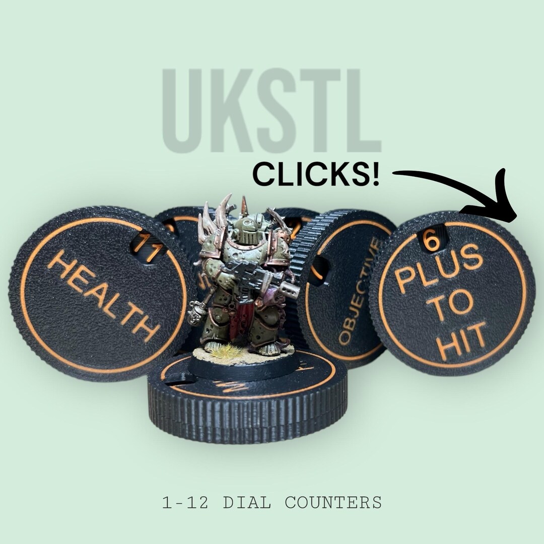 Clicky Dial Counters 1-12 for Tabletop Wargaming - Etsy