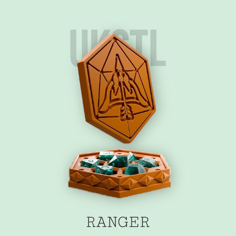 Class Icon RPG Gaming Dice Box Dice Box and Tray, Dice Vault for Rrg ...