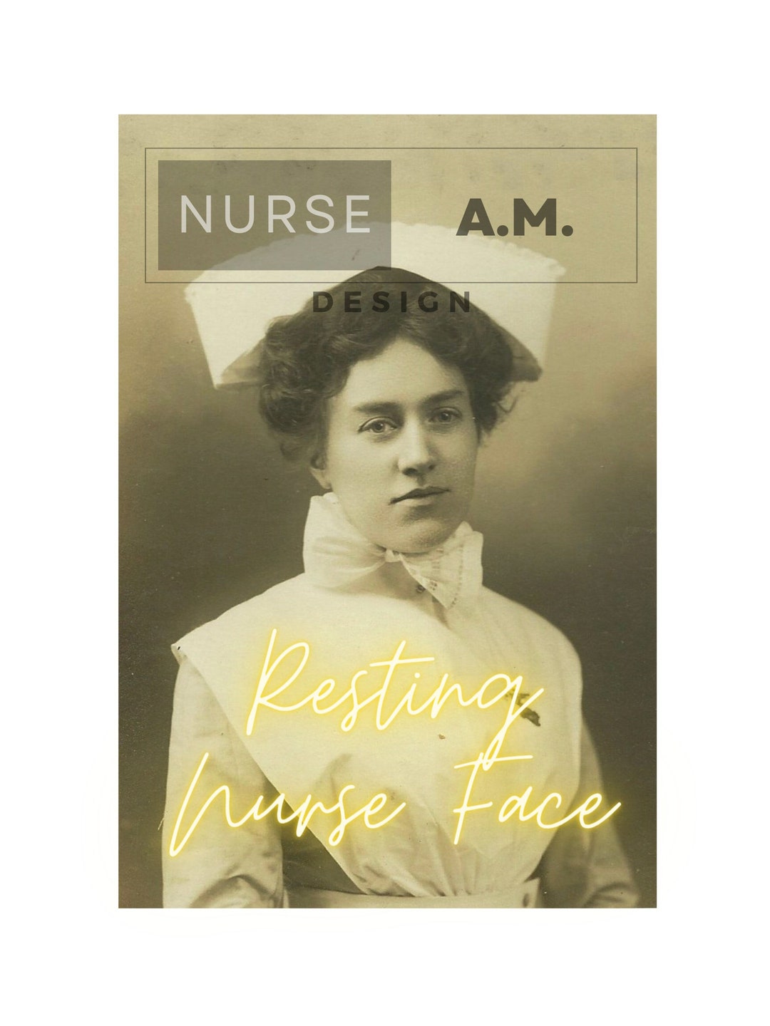 Resting Nurse Face Digital Print - Nursing Humor - Etsy