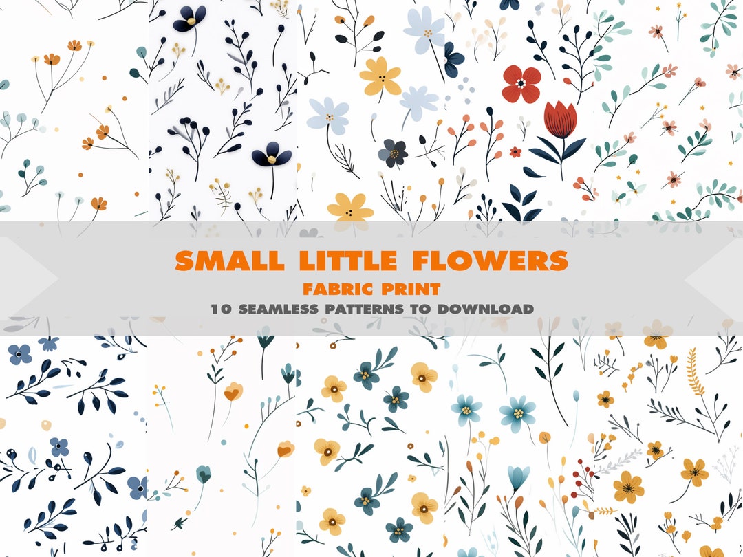 10 Small Little Flowers Seamless Pattern - Etsy