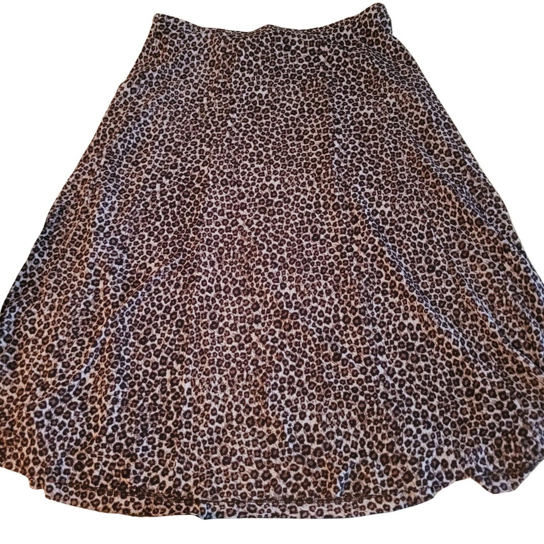 Vintage Y2K Jones New York Leopard Print Midi Skirt - Etsy