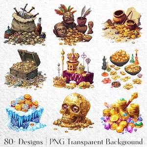 Treasure Icons Token Printable | Role Playing Board Games Asset | Chest ...