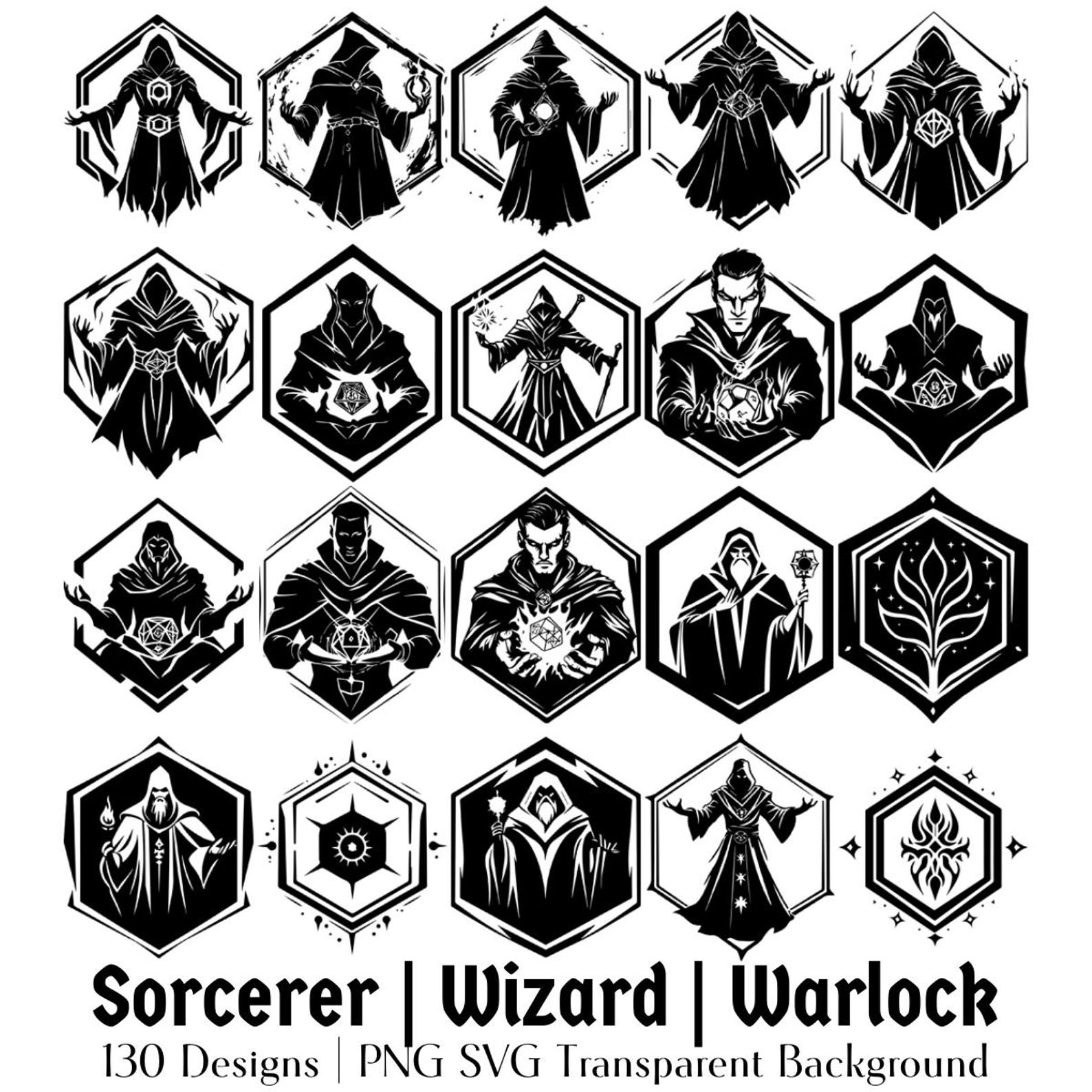 Wizard Witch Sorcerer Warlock Character Token Icon PNG SVG | Dice Box ...
