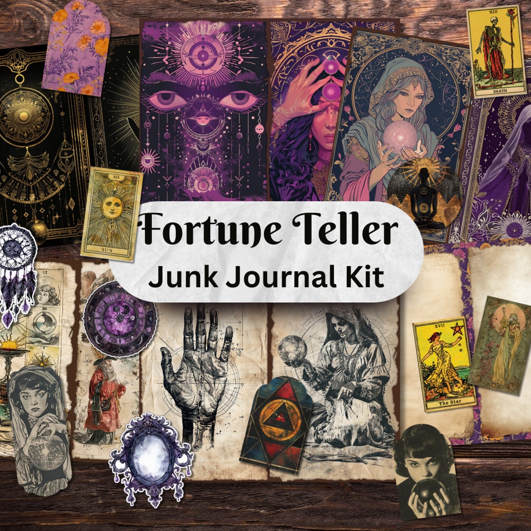 Fortune Teller Vintage Junk Journal Kits | Printable Pages and Ephemera ...
