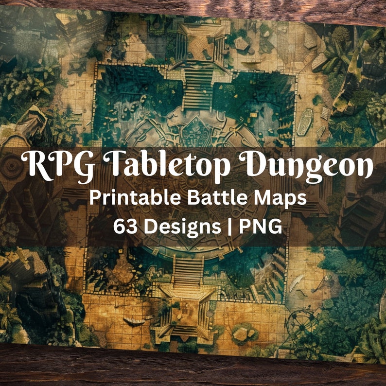 RPG Dungeon Printable Maps | Tabletop Games Battle Maps | Game Master ...