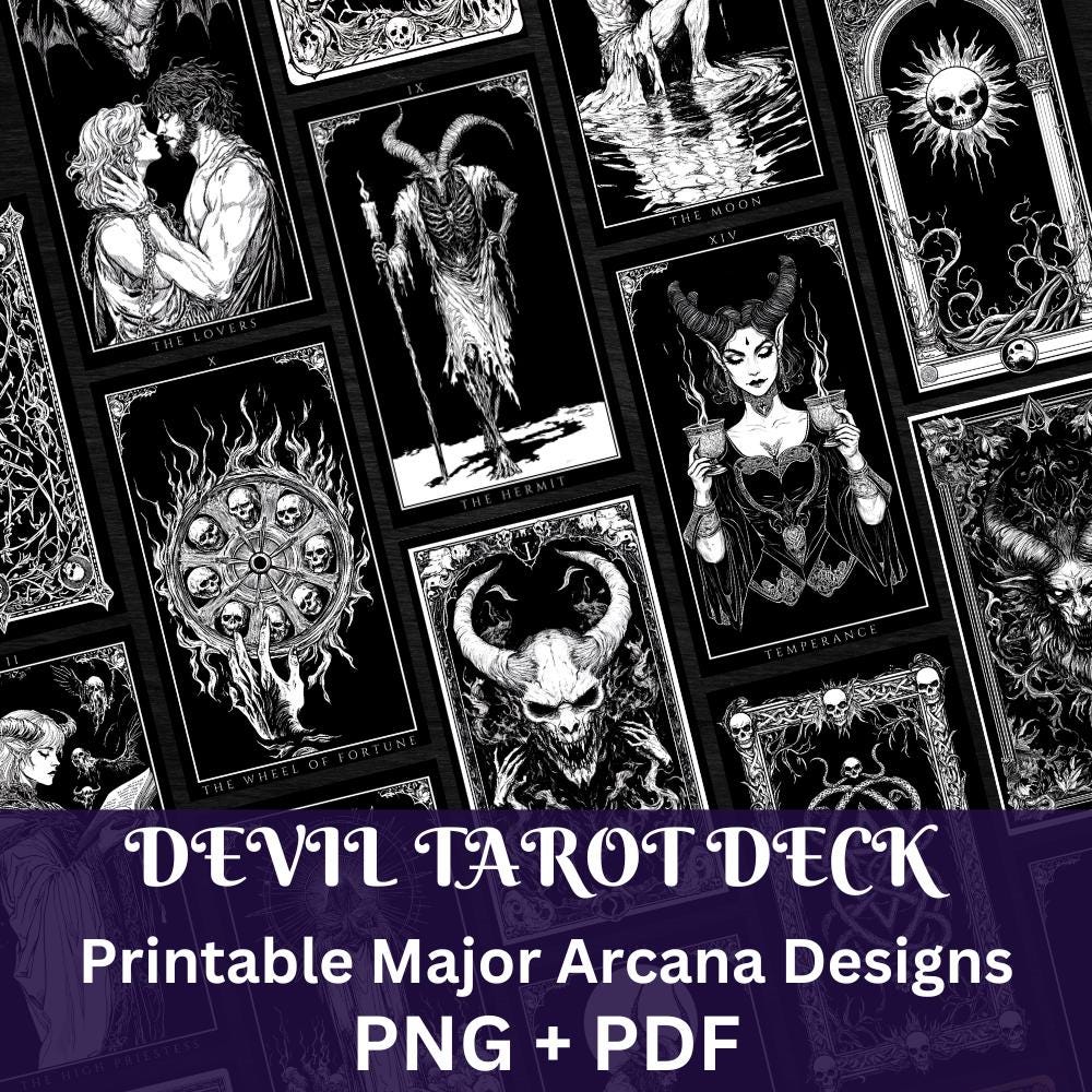 Satanic Tarot Major Arcana Cards