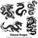 Chinese Dragon Clipart Set | Black and White | Tattoo Designs | T Shirt ...