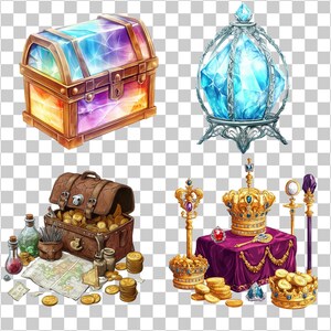 Treasure Icons Token Printable | Role Playing Board Games Asset | Chest ...