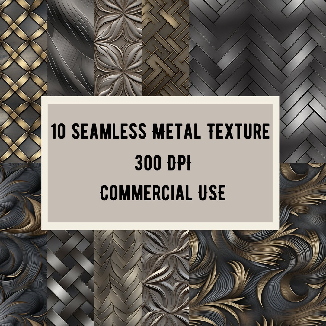 Metal Texture Seamless Pattern, Digital File, Brushed Metal, Background ...