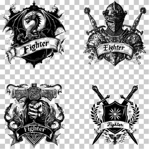 Fighter Class Clan Symbol 86 Designs Mega Pack | RPG Class Insignia ...