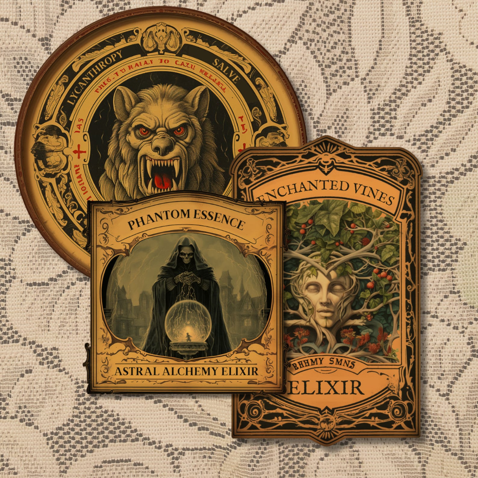 Grimoire Label Apothecary | Magic Potion Elixir | Junk Journal Book of ...