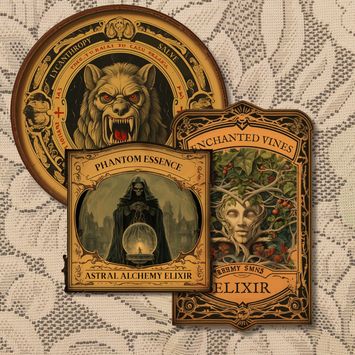 Grimoire Label Apothecary | Magic Potion Elixir | Junk Journal Book of ...