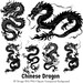 Chinese Dragon Clipart Set | Black and White | Tattoo Designs | T Shirt ...