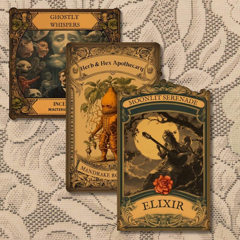 Grimoire Label Apothecary | Magic Potion Elixir | Junk Journal Book of ...