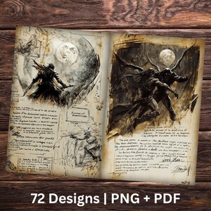 Vampire Mystery Junk Journal Pages | Vampire Hunter Journal Entry ...