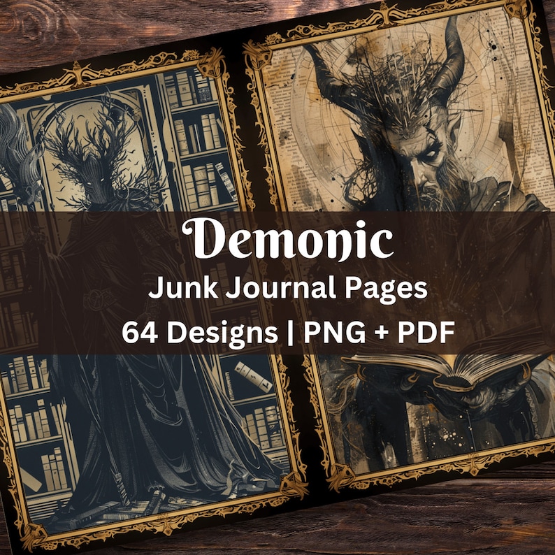 Demonic Infernal Junk Journal Pages Printable Scrapbook Scrapbook ...