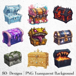 Treasure Icons Token Printable | Role Playing Board Games Asset | Chest ...