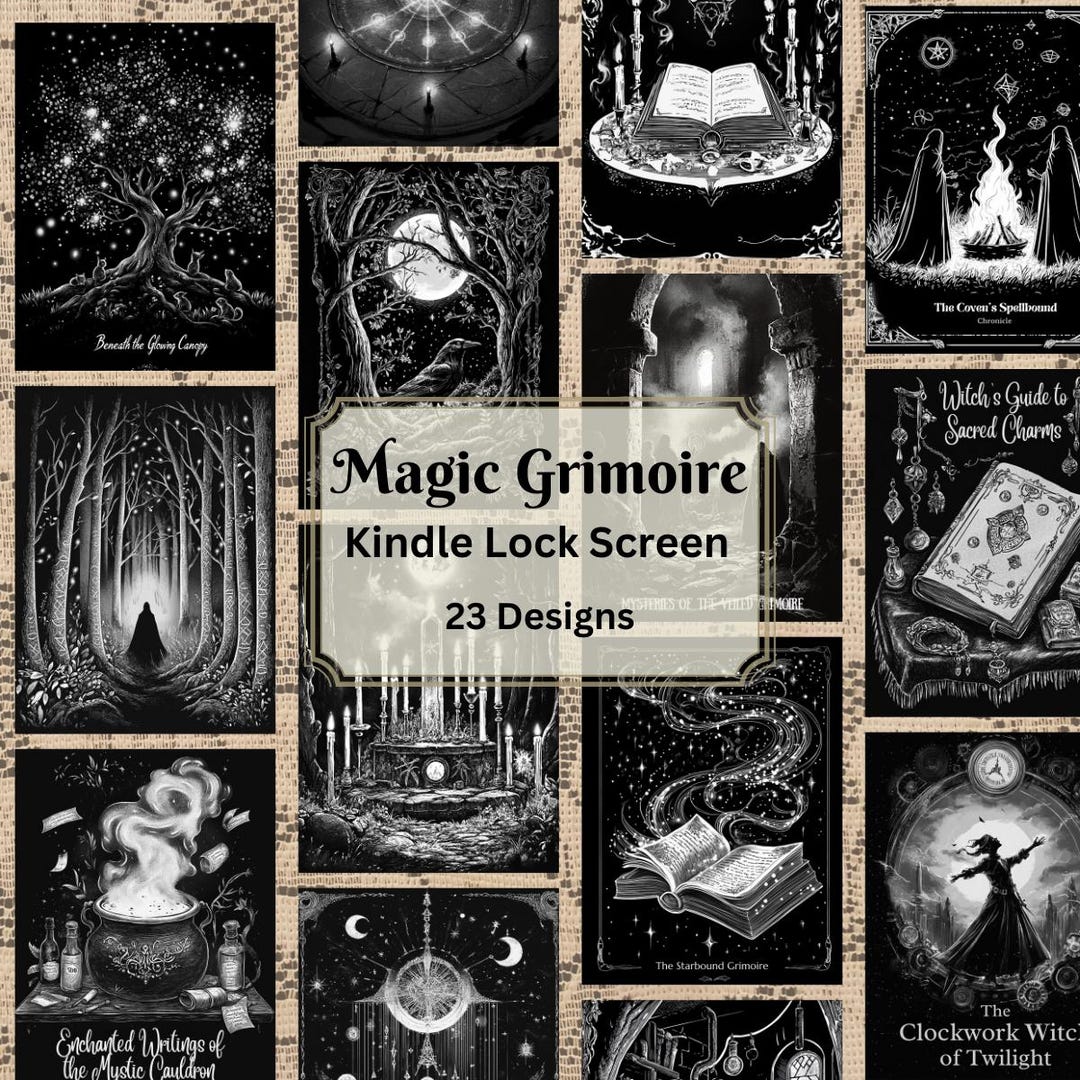 Witch Magical Kindle Grimoire Lock Screen Packs | EPUB Files | Kindle ...