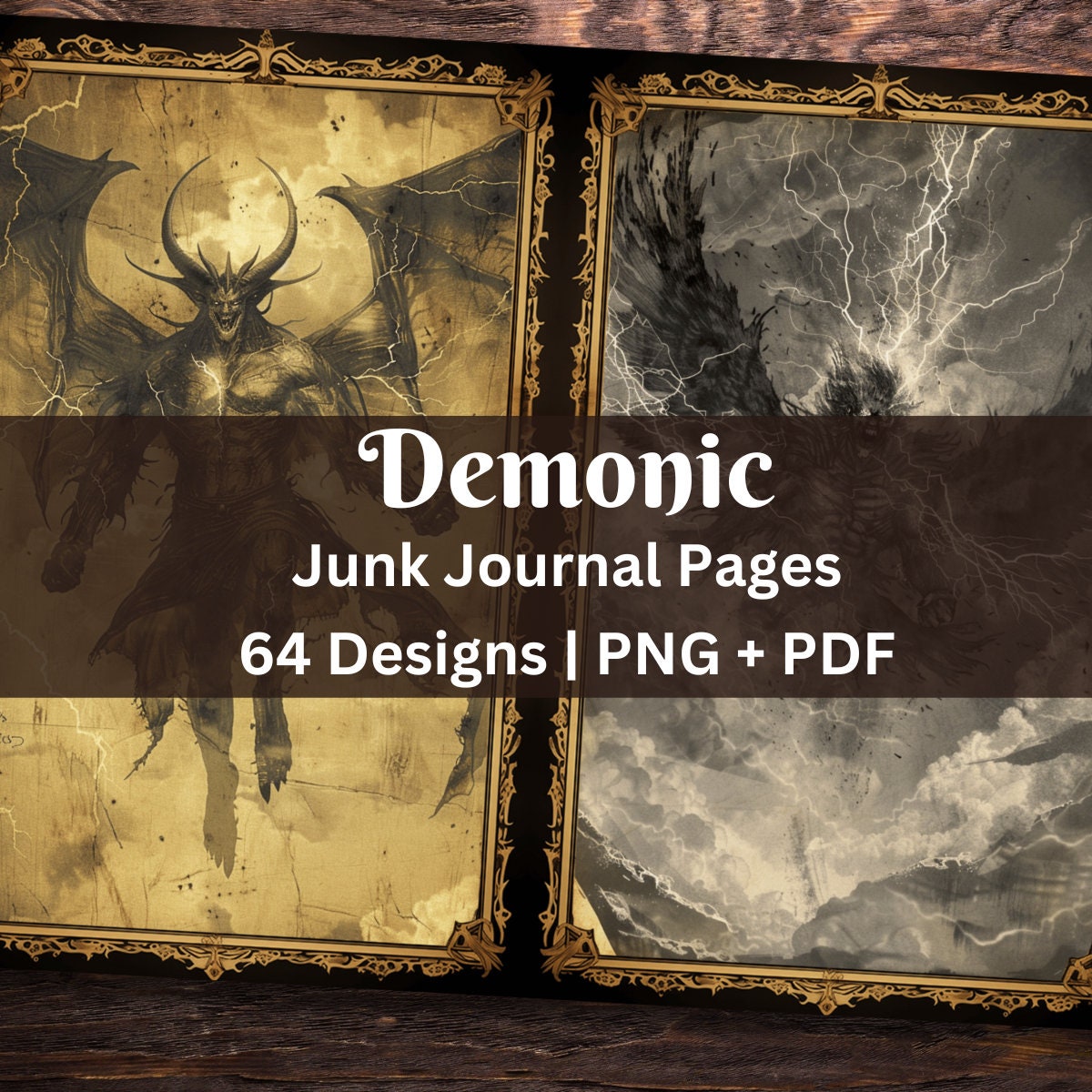 Demonic Infernal Junk Journal Pages Printable Scrapbook Scrapbook ...