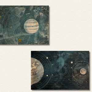 Vintage Astronomy Landscape Printable Images 3:2 | 46 Printable Space ...