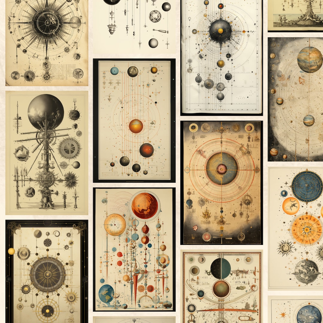 Space Portrait Vintage Inspired Prints 54 Designs | Astronomy Cosmos ...