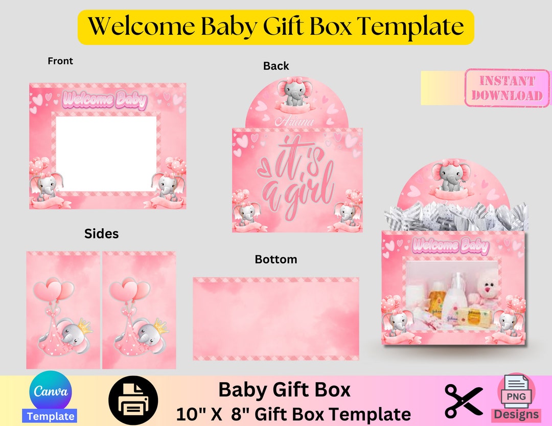 Baby Gift Box, Baby Shower, Baby Gift, Newborn Gift, Personalized Baby ...