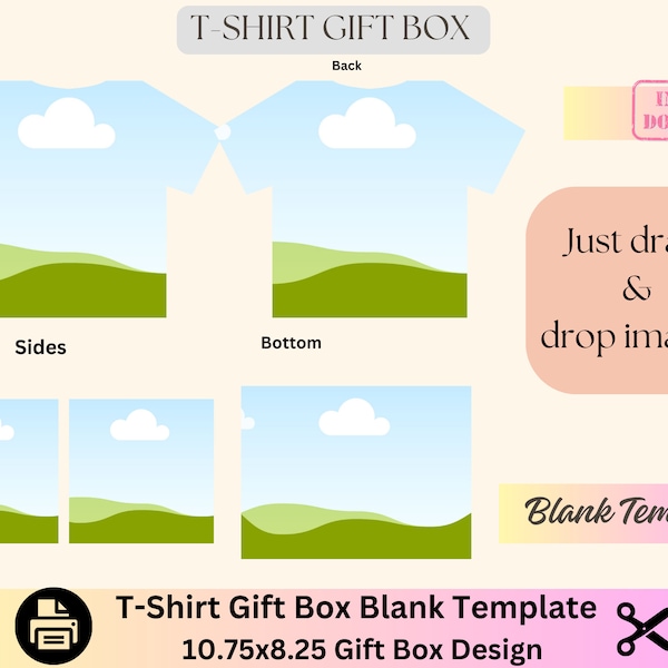 Shirt Box Template - Etsy
