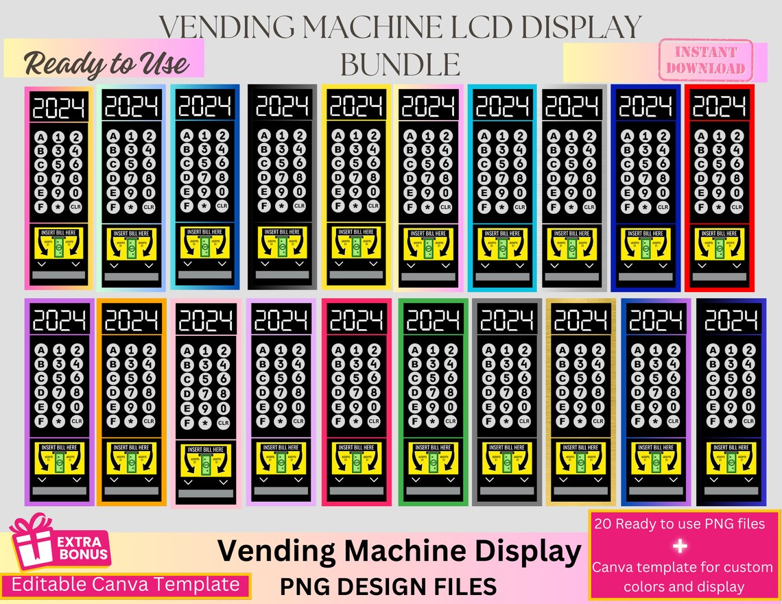 Vending Machine Money Panel Bundle, Vending Machine Display, LCD ...