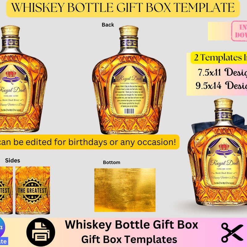 Editable Crown Royal Label Template - Etsy