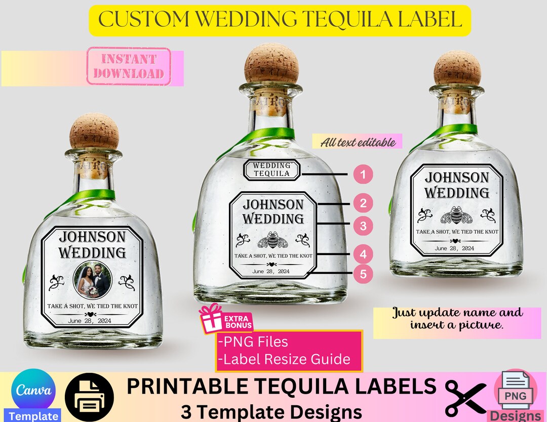 Custom Patron Label, Personalized Liquor Bottle, Bottle Label, Hennessy ...