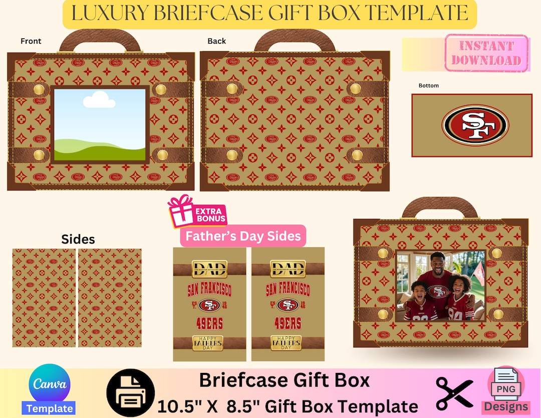 Briefcase Gift Box Template, Luxury Handbag, Handbag Gift Box, Designer ...