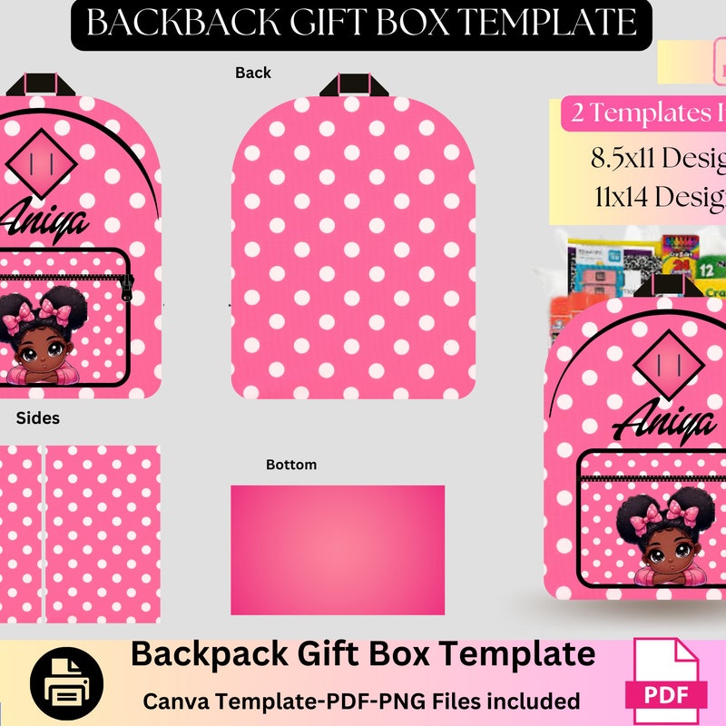 Candy Backpack Template - Etsy
