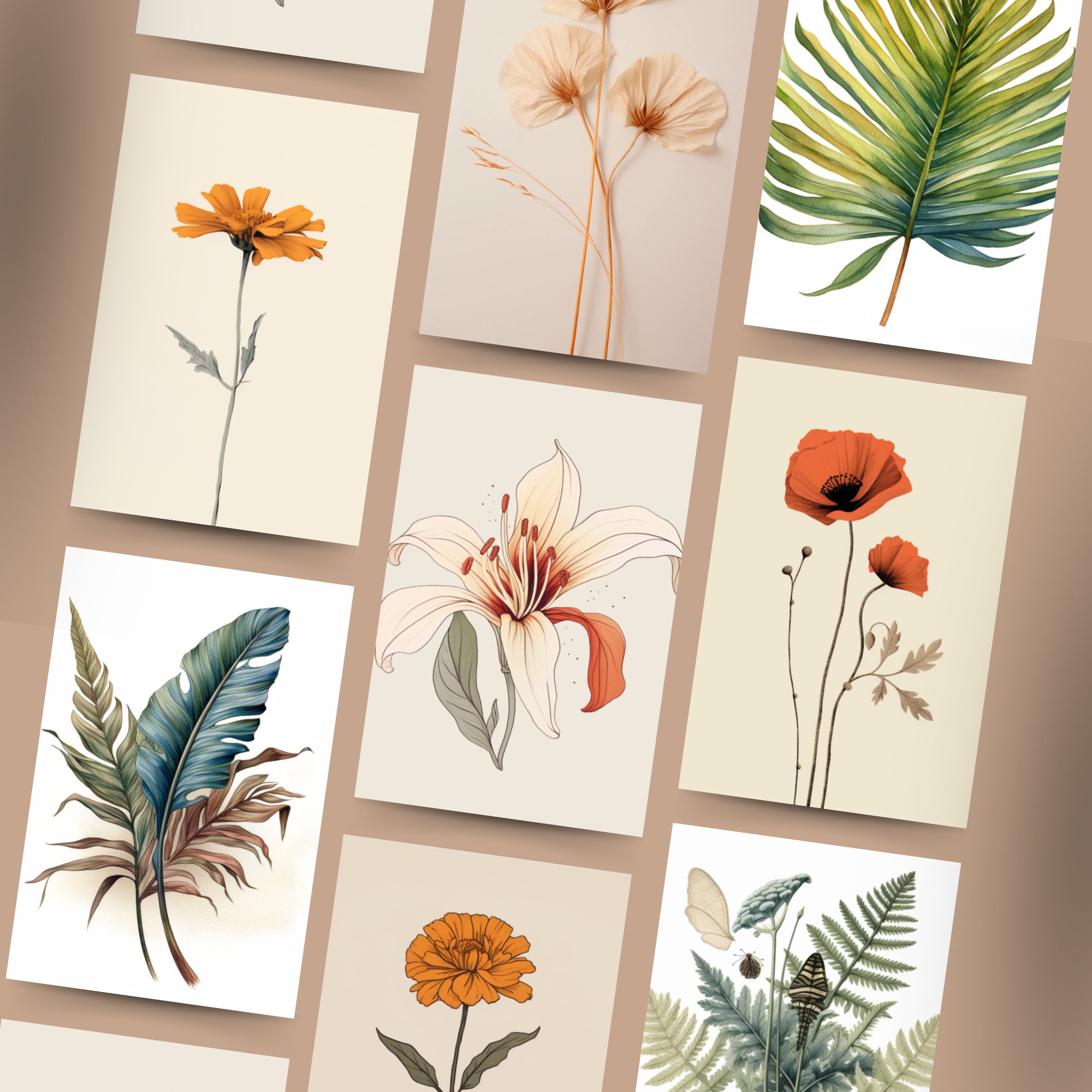 Boho Flowers Stickers Floral Stickers Digital Stickers Goodnotes ...