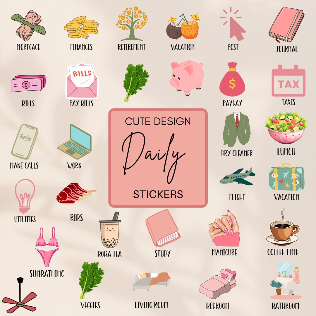 Daily Stickers | Pre-cropped Individuals | Pngs | Digital Stickers ...