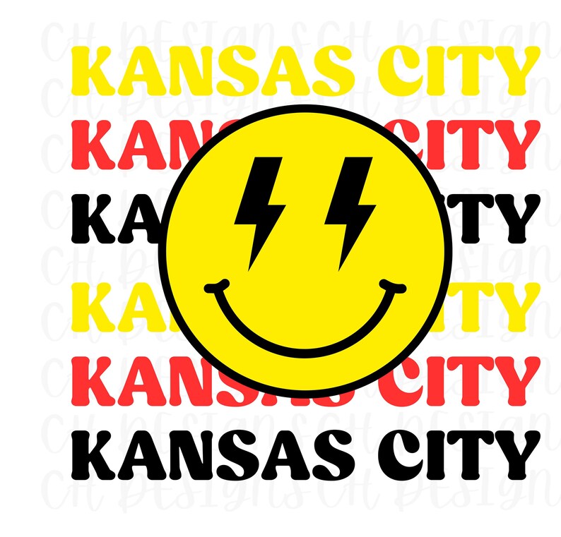 Kansas City Chiefs, Smiley Face, Football, Digital Download - Etsy