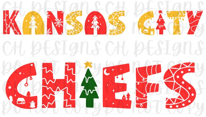 Kansas City Chiefs Christmas Bundle, PNG, Digital Download - Etsy