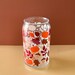 Festive Fall Glass Cup Fall Leaf Pumpkin Can Glass Cup Harvest Theme ...