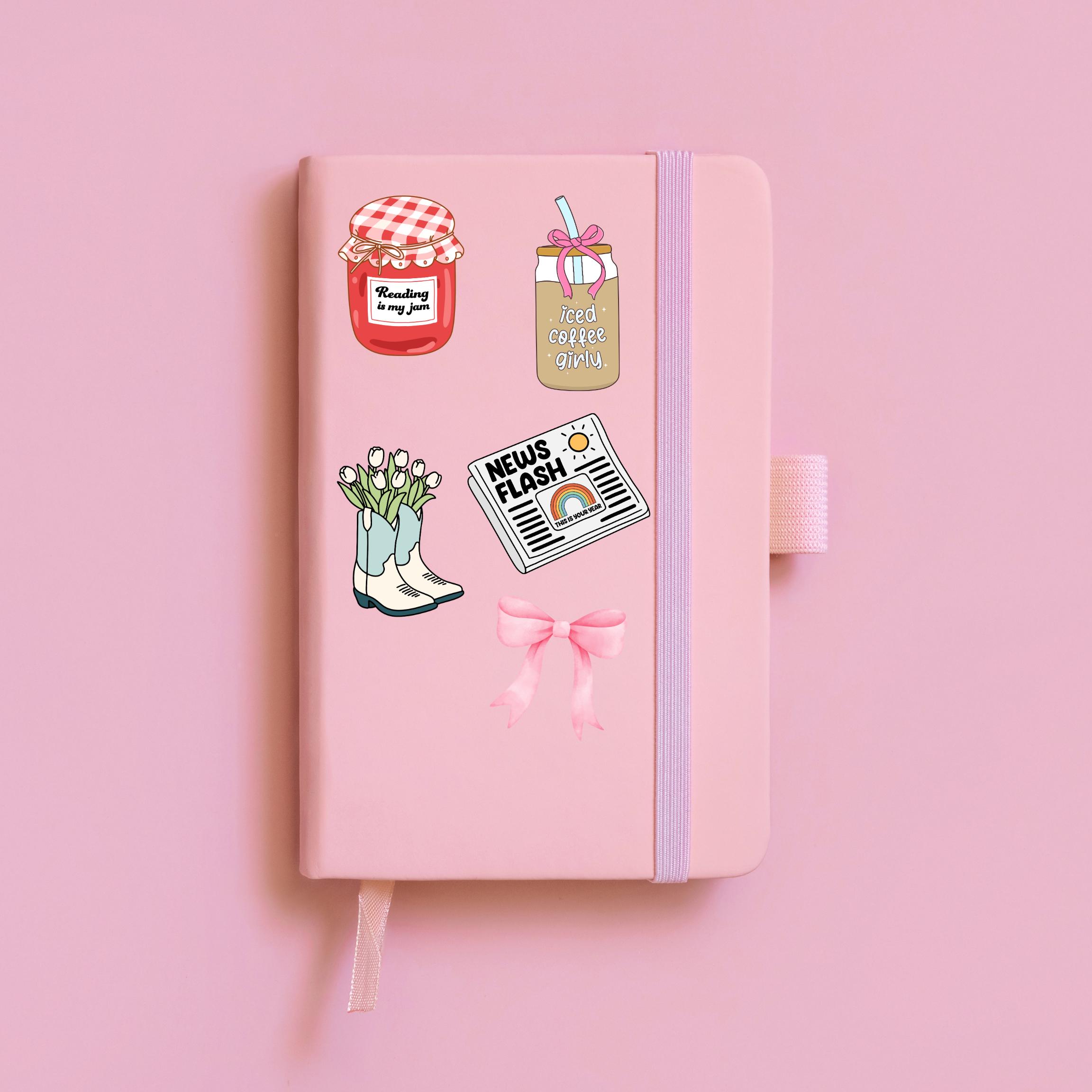 Iced Coffee Girly Sticker Coffee Cup Sticker Cute Vinyl Sticker for ...