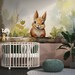 Squirrel Wall Mural Cute Woodland Animal Wallpaper - Etsy