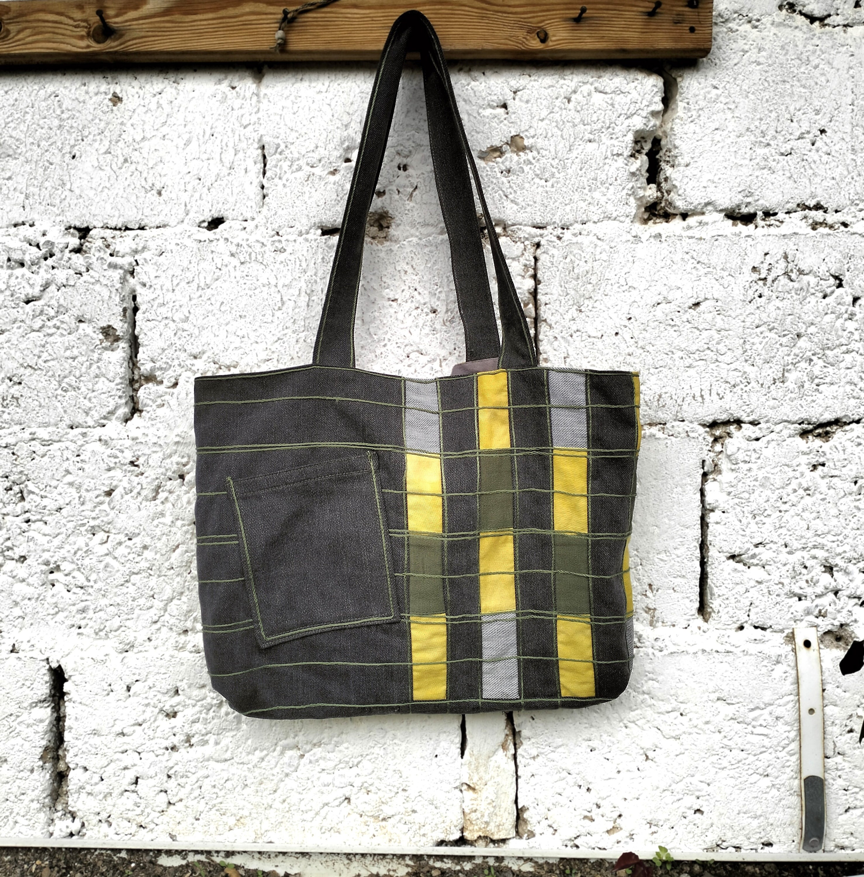 Ecoprint Handmade Totebag, Reversible Bag, Leaf Print Bag, Yellow Bag ...