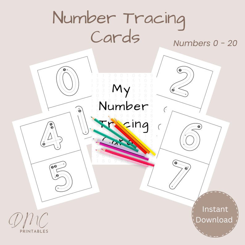Number Tracing Sheets | Preschool Worksheets | Numbers 0 - 20 | Kids ...