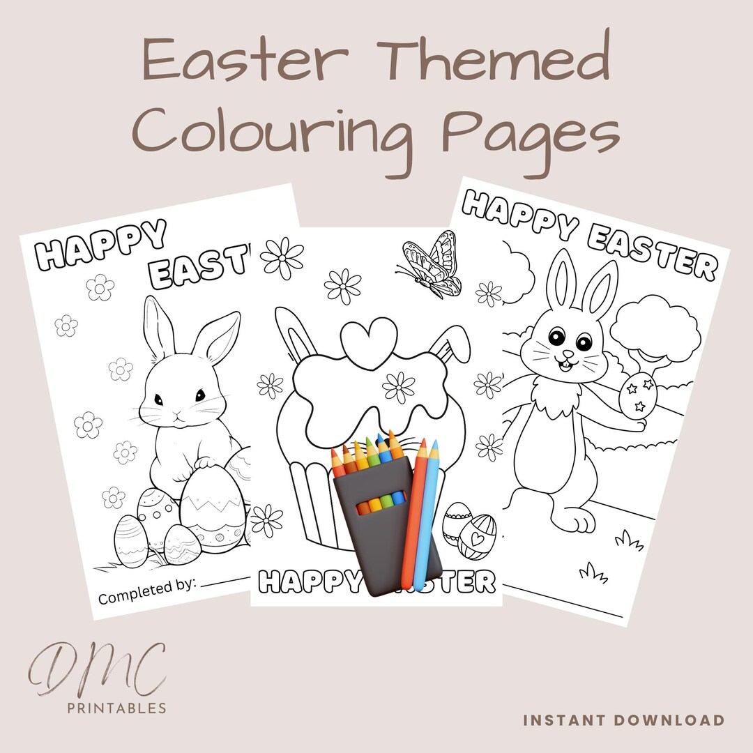Easter Themed Colouring Sheets| Children's Activity Pages | Printable ...