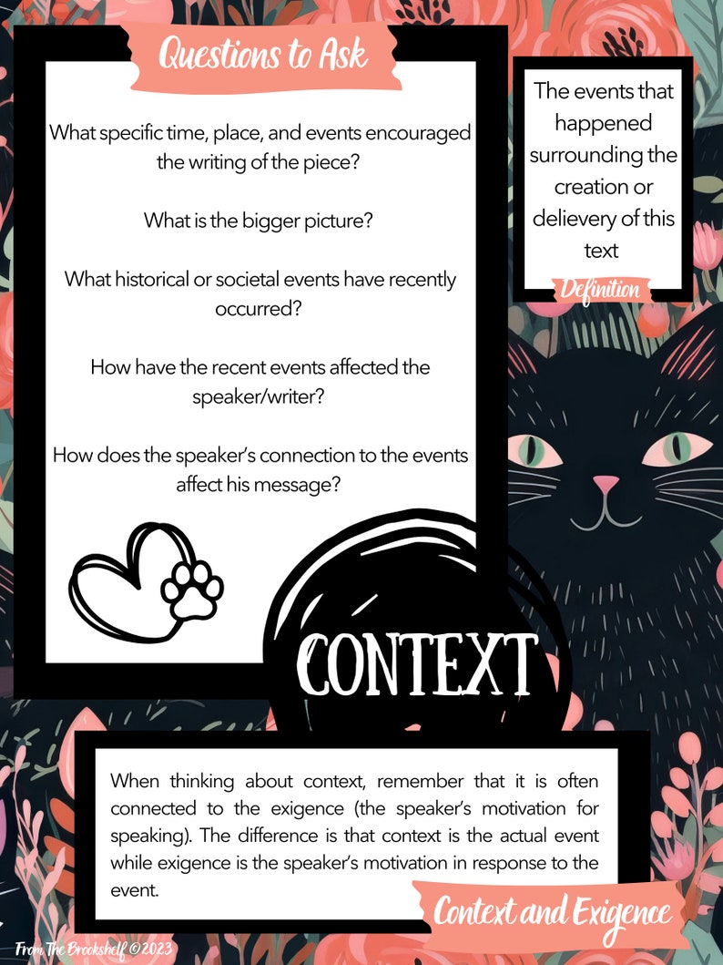 SPACE CAT Posters: the Rhetorical Situation Classroom Decor - Etsy